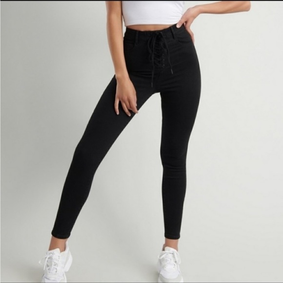 Garage | Pants & Jumpsuits | Garage High Waisted Lace Front Skinny ...